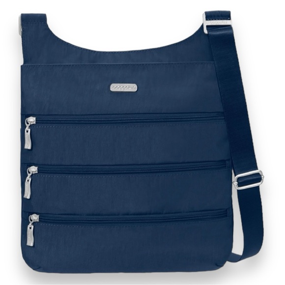 Baggallini | Bags | Baggallini Big Zipper Bagg Navy Blue Lime Green ...